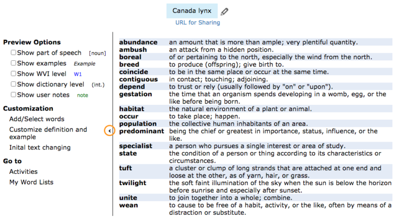 Wordlist Maker User Guide Wordsmyth Blog